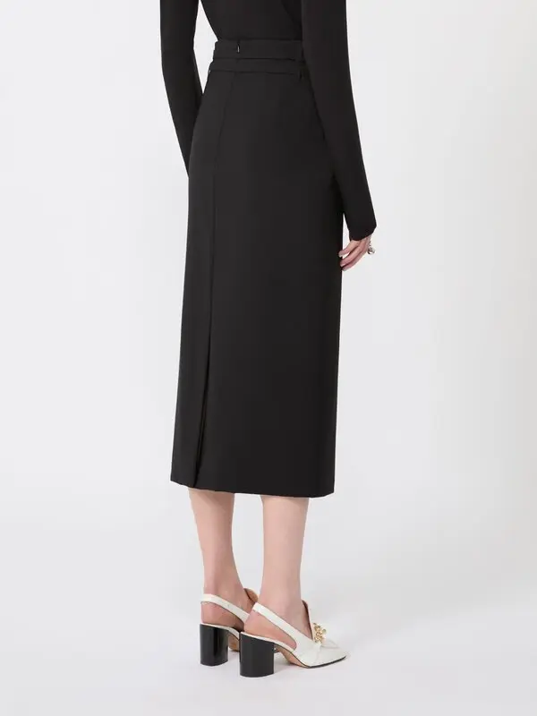 Max Mara Long Wool Skirt With Belt