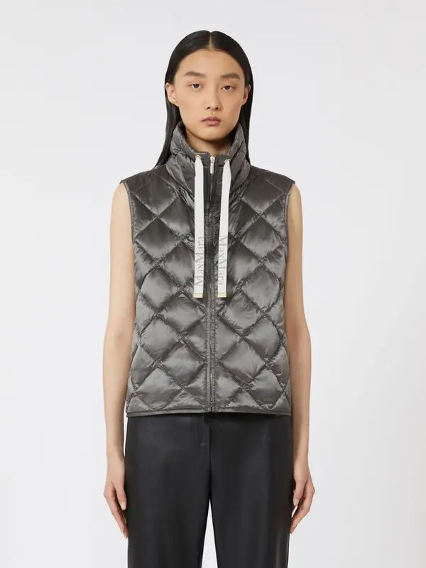 Max Mara Padded Water-repellent Gilet - Dark Grey