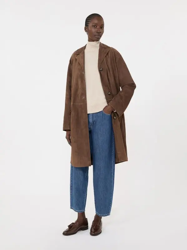 Max Mara Suede Overcoat