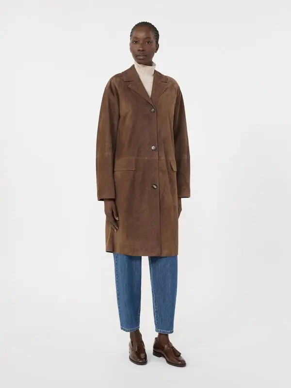 Max Mara Suede Overcoat