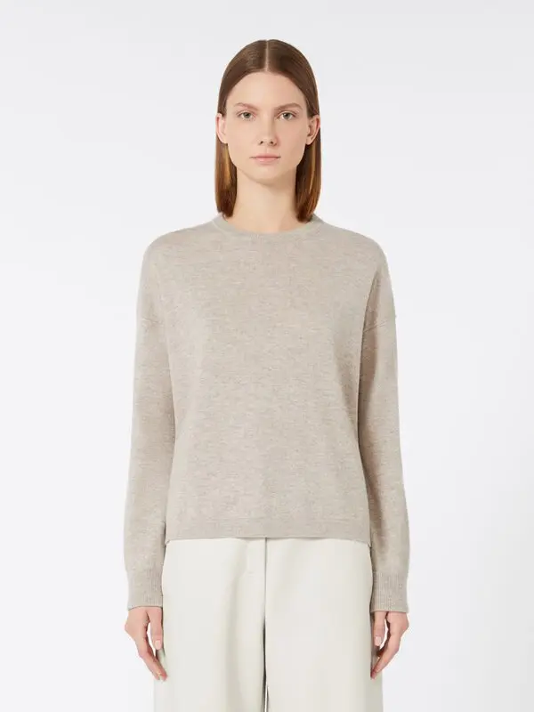 Max Mara Boxy-fit Wool And Cashmere Sweater - Beige