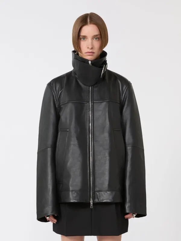 Max Mara Oversized Leather Jacket