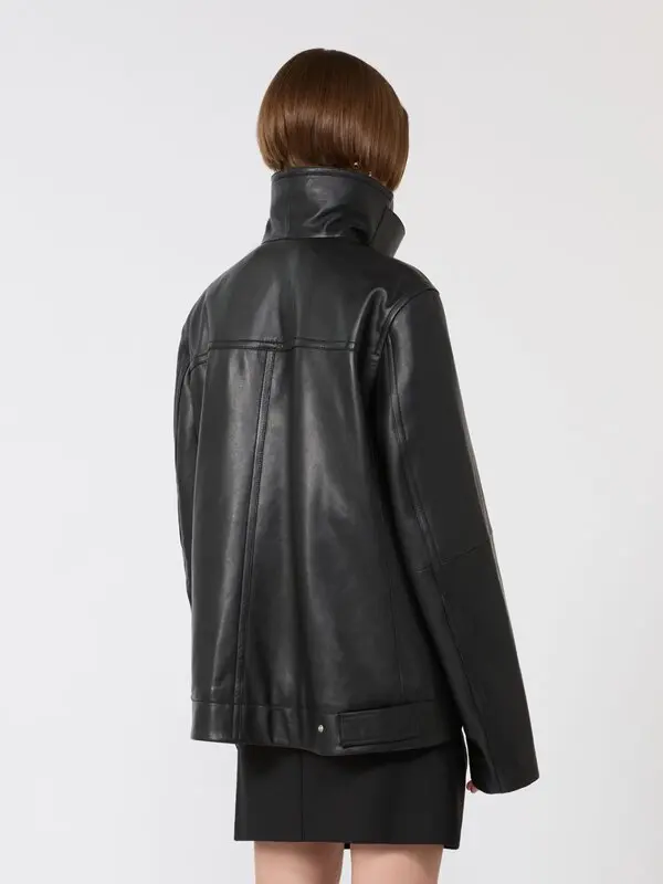Max Mara Oversized Leather Jacket