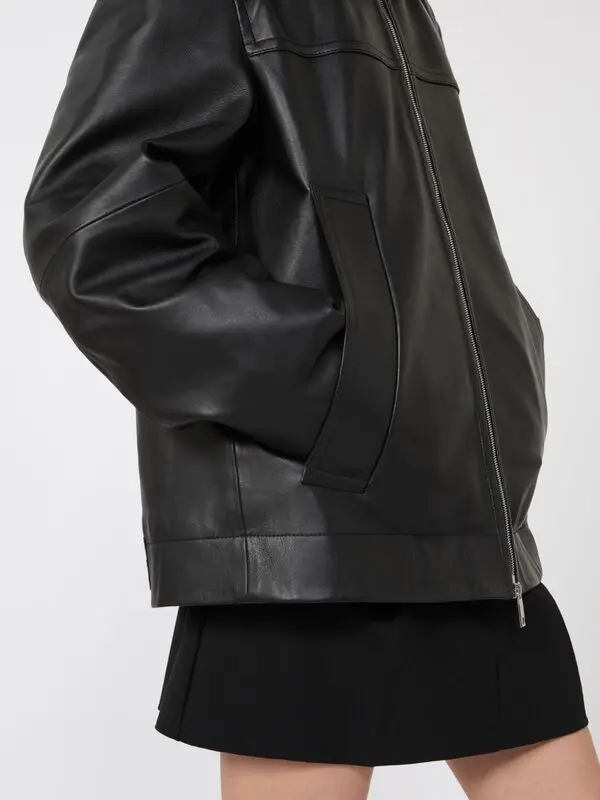 Max Mara Oversized Leather Jacket