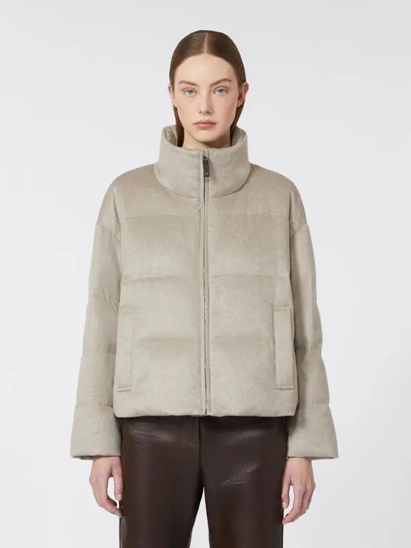 Max Mara Water-repellent Camel Down Jacket - Sand