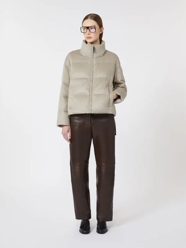 Max Mara Water-repellent Camel Down Jacket - Sand