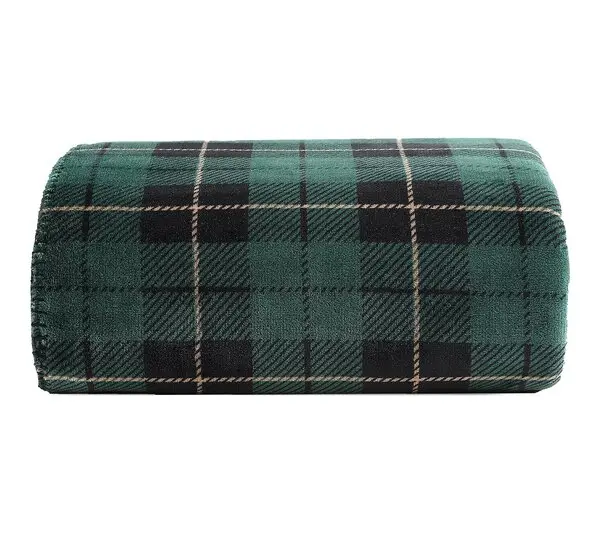 Eddie Bauer Capitol Hill Green Coco Flannel 60' X70' Throw - One-color