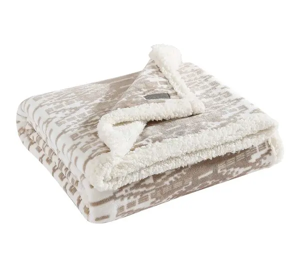 Eddie Bauer San Juan Oyster Knit 50'x60' Throw - One-color