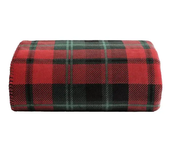 Eddie Bauer Trailhead Plaid Red Coco Flannel 60 'x70' Throw - One-color