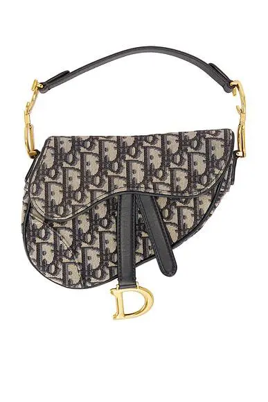 Dior Oblique Trotter Saddle Bag - Blue