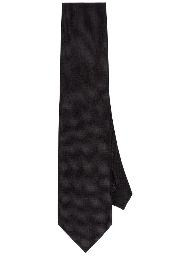 TOM FORD Solid Special Weave Neck Tie - Black