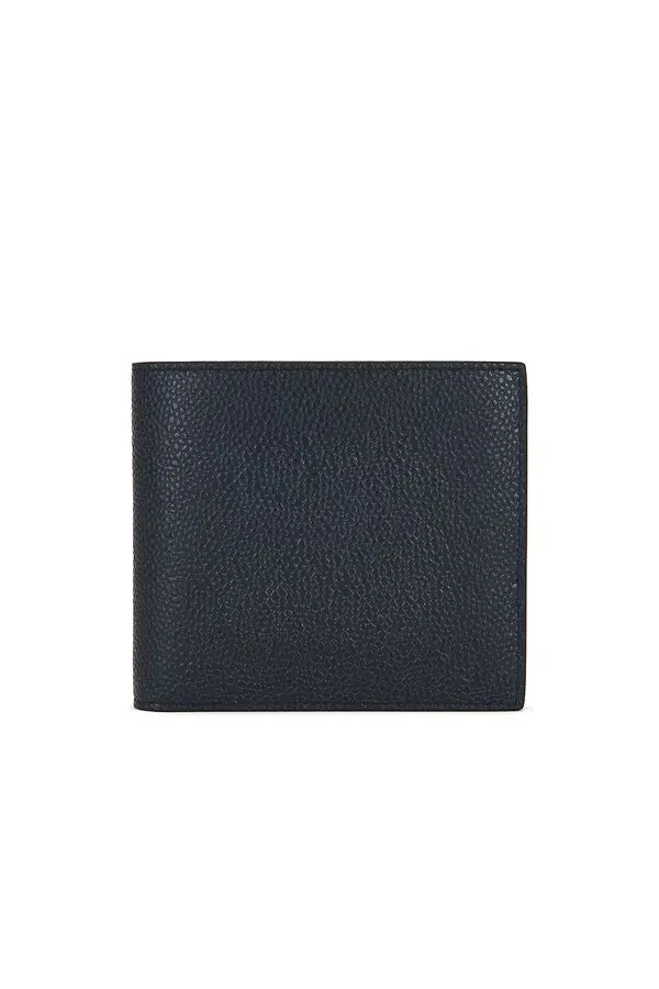 Thom Browne Billfold Pebble Grain Leather Wallet - Navy