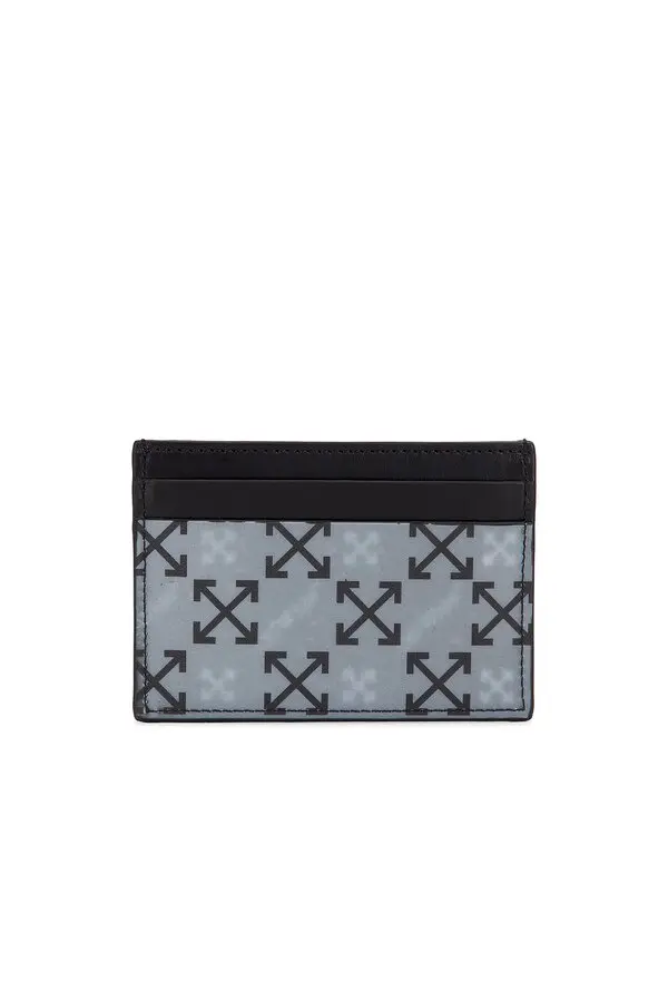 Off-White Arrow Card Case In Black - Reflective Black
