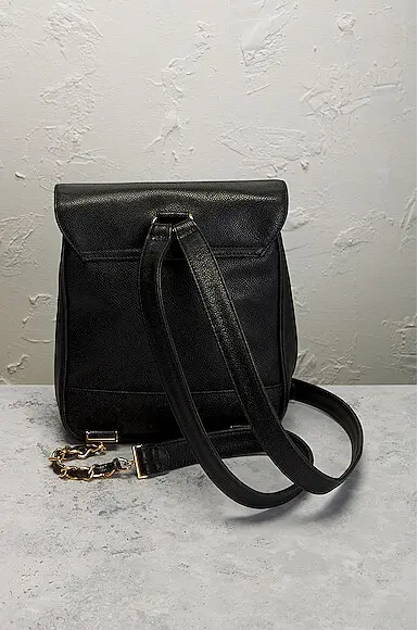Chanel Vintage Caviar Leather Triple Cc Backpack