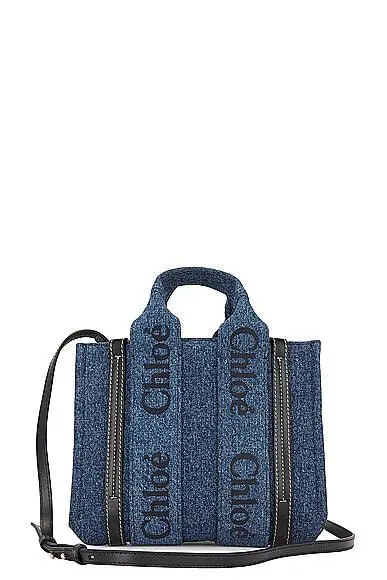 Chloé Small Woody Tote Bag - Denim