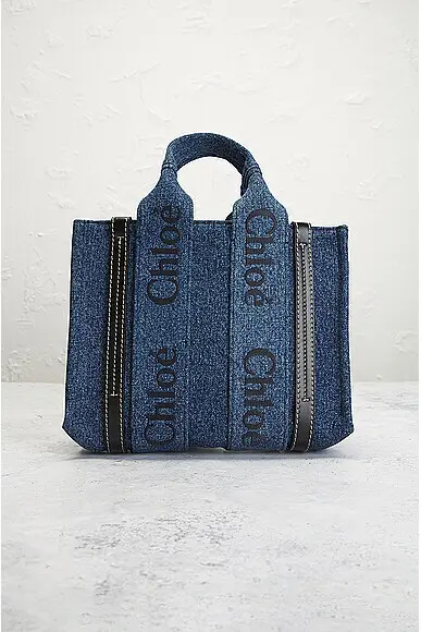 Chloé Small Woody Tote Bag - Denim