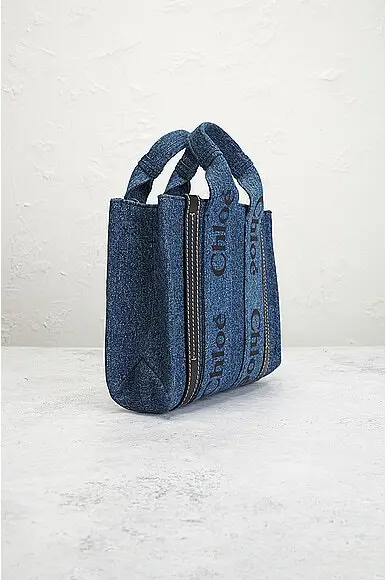 Chloé Small Woody Tote Bag - Denim