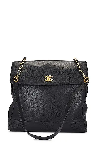 Chanel Caviar Triple Cc Shopper Tote Bag