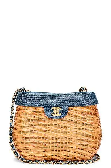 Chanel Vintage Wicker Basket Bag