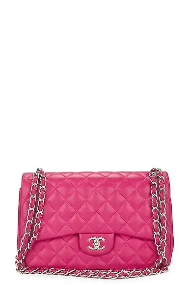 Chanel Caviar Double Flap Bag - Pink