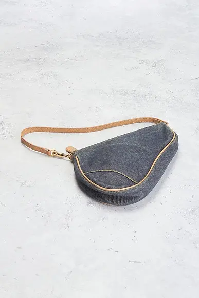 Dior Denim Vintage Pochette Saddle Bag
