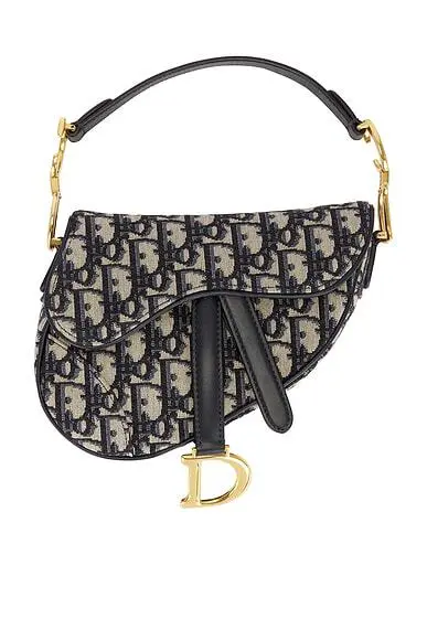 Dior Trotter Oblique Saddle Bag - Blue