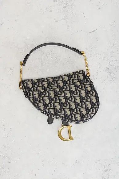 Dior Trotter Oblique Saddle Bag - Blue