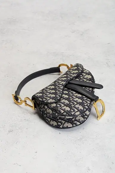 Dior Trotter Oblique Saddle Bag - Blue