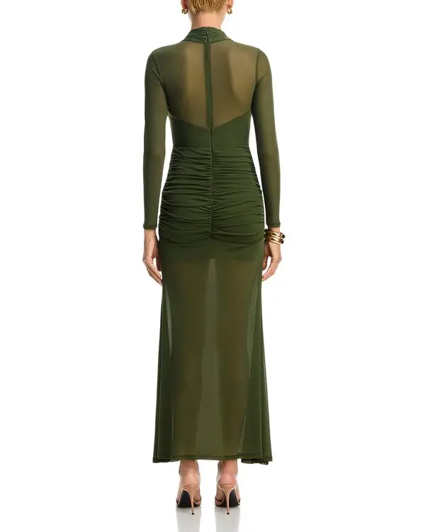 Bardot Veria Wrap Mesh Maxi Dress