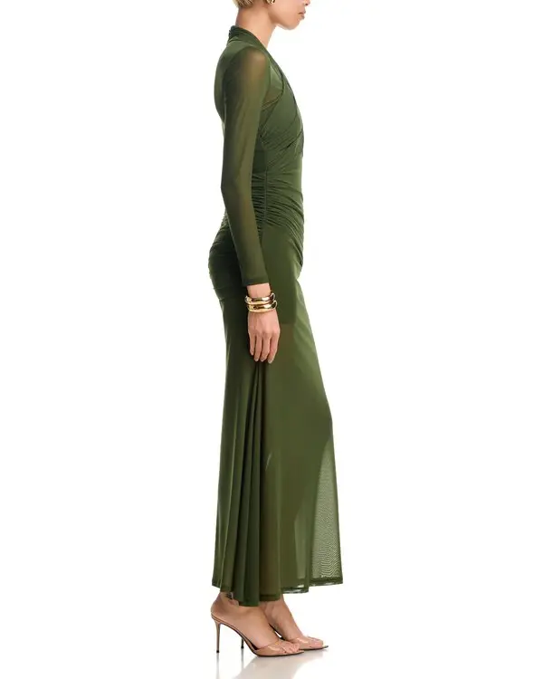 Bardot Veria Wrap Mesh Maxi Dress