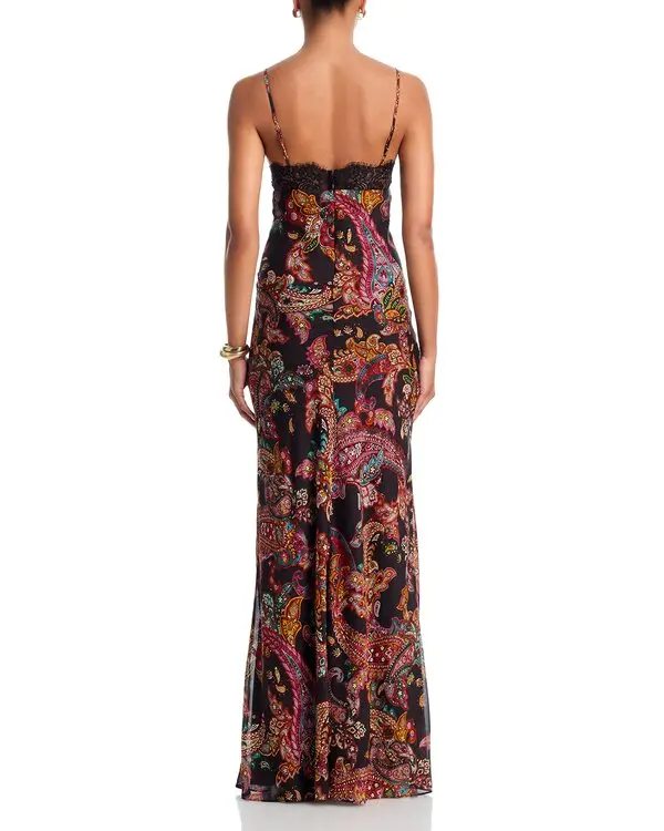 L'Agence Susanna Lace Trim Slip Dress