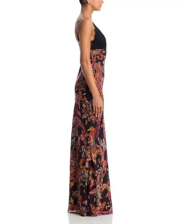L'Agence Susanna Lace Trim Slip Dress