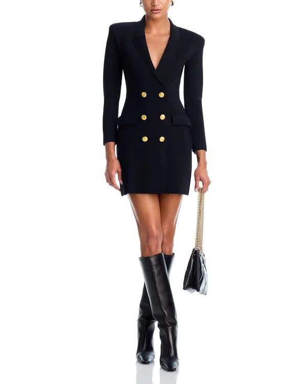L'Agence Meyumi Knit Blazer Mini Dress