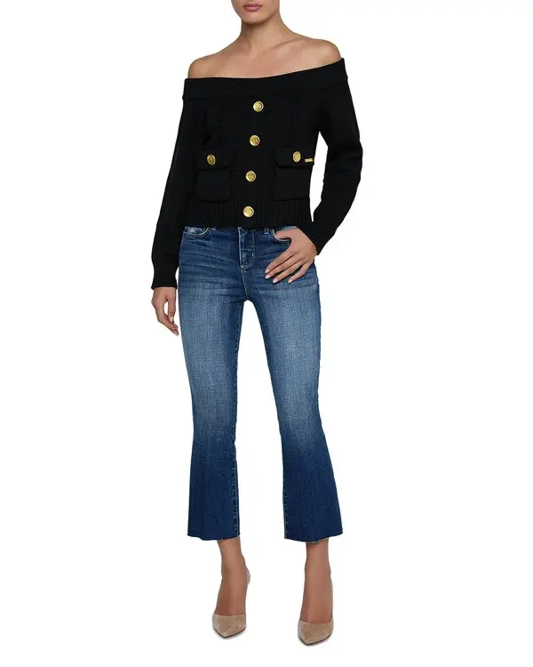 L'Agence Teri Off-shoulder Pocket Top