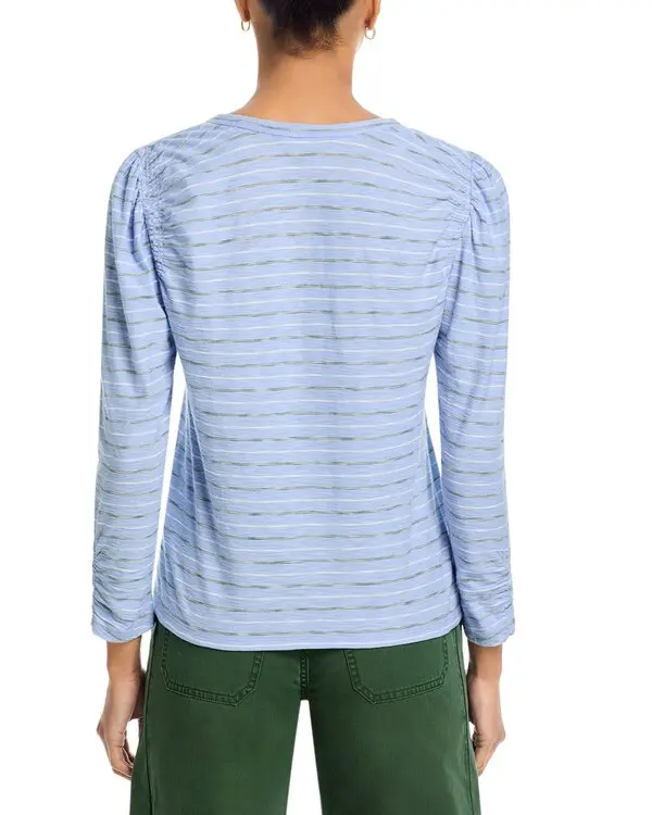 Veronica Beard Bouvet Tee - Ice Blue Multi