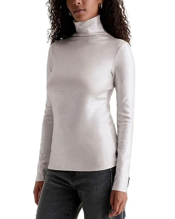 Ag Metallic Turtleneck