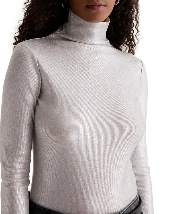 Ag Metallic Turtleneck
