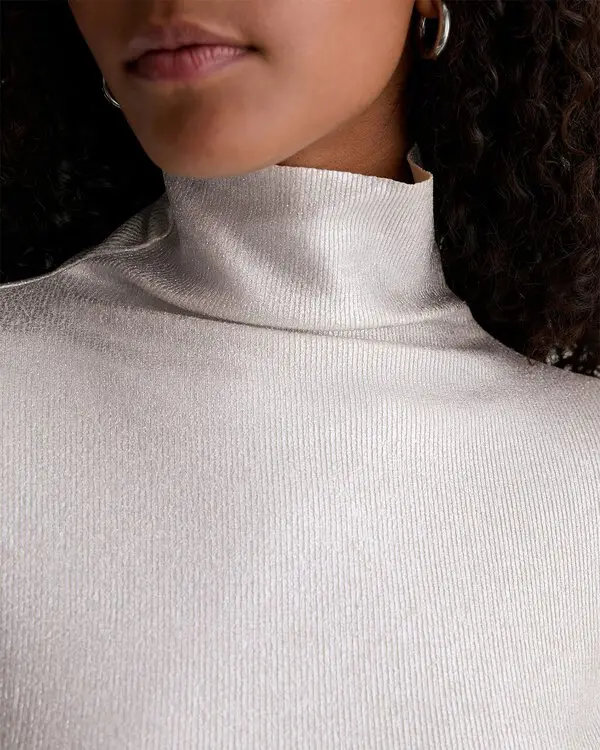 Ag Metallic Turtleneck