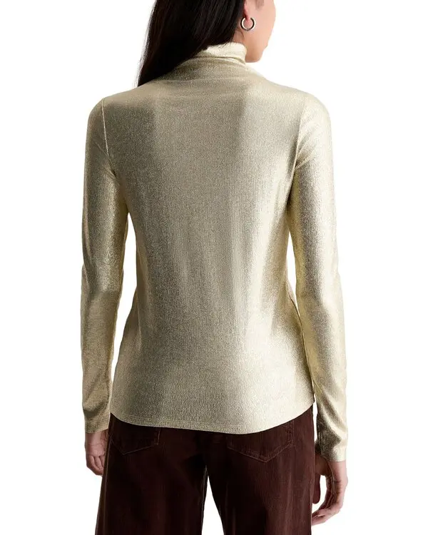 Ag Metallic Turtleneck