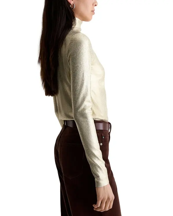 Ag Metallic Turtleneck