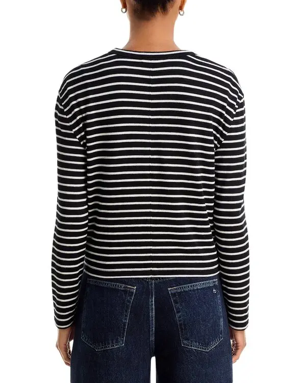 Rag & Bone The Knit Stripe Boxy Cardigan Sweater