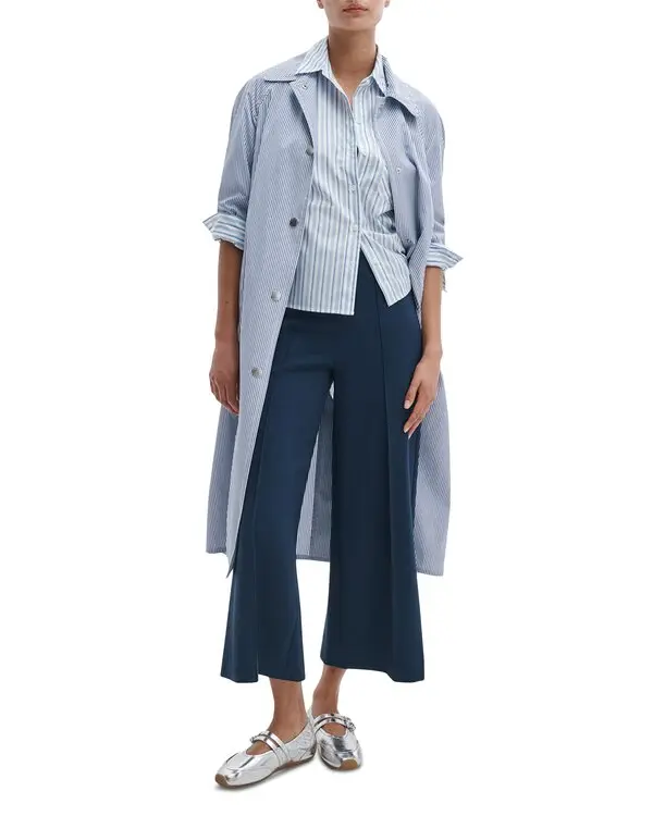 Rag & Bone Irina Cropped Wide Leg Pants - Navy