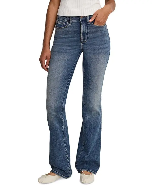 Good American Good Classic Bootcut Jeans - Indigo