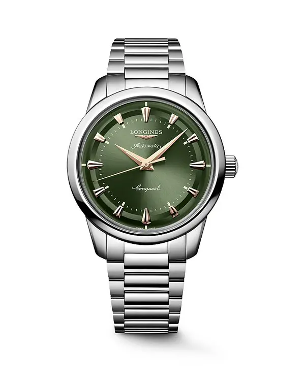 LONGINES Conquest Heritage Watch, 40mm - Green/silver