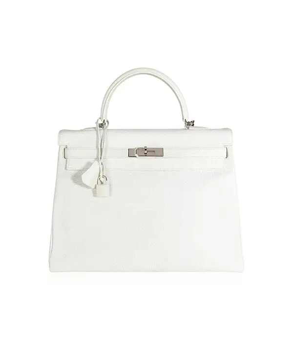 Hermès Kelly Leather Handbag - White