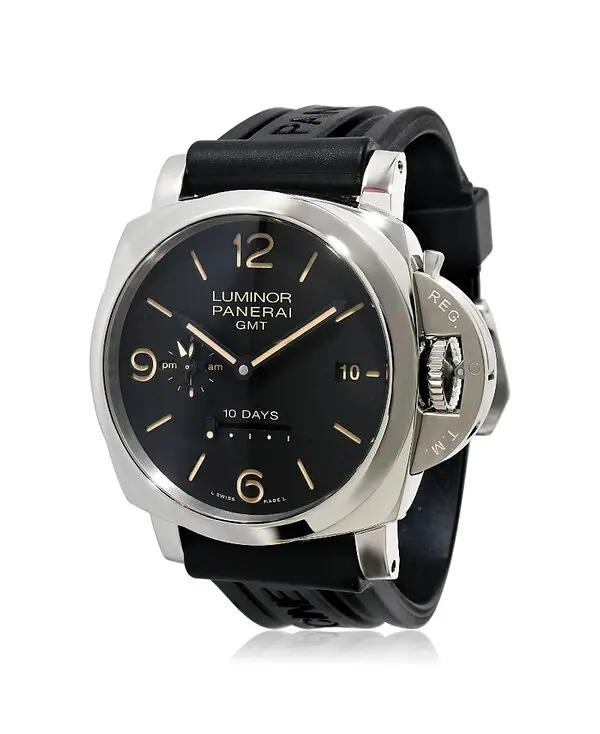 PANERAI Stainless Steel Luminor 1950 Watch Gmt Pam00533 - Black