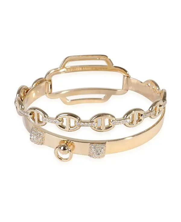 Hermès Double Tour 18k Yellow Gold Bracelet - K Gold