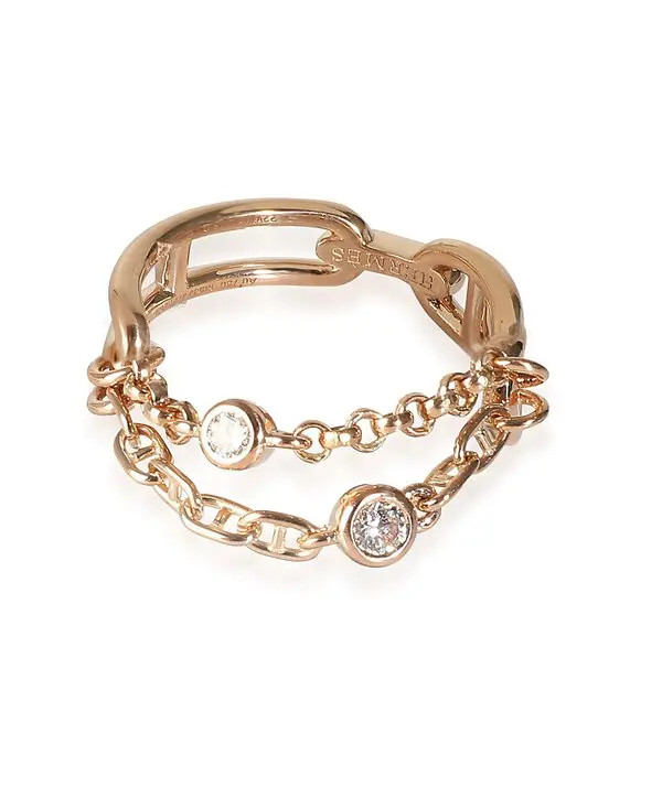Hermès Chaine D'ancre 18 Ring - K Rose Gold