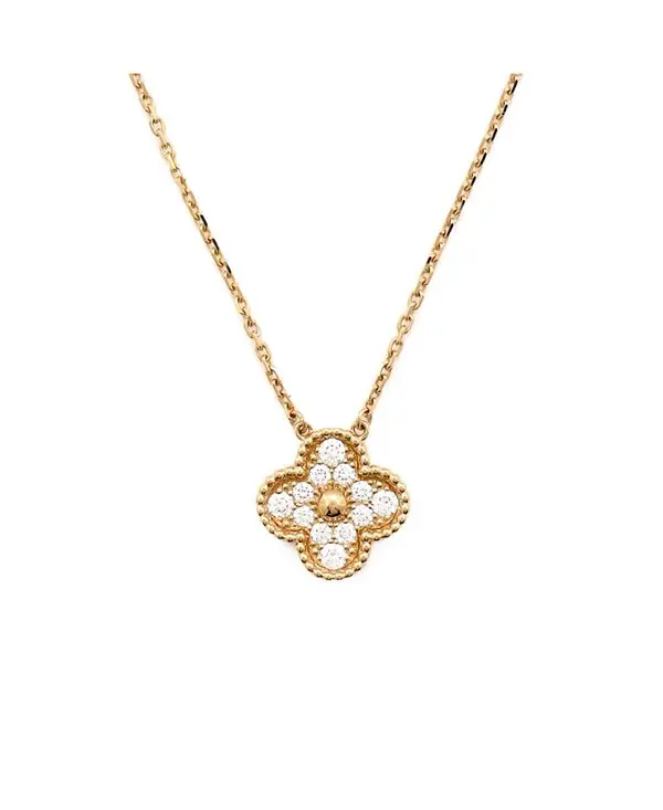 VAN CLEEF & ARPELS Vintage Alhambra Pendant Necklace - K Gold