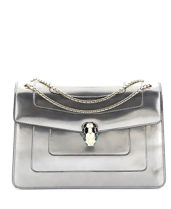 BVLGARI Serpenti Forever Shoulder Bag - Silver